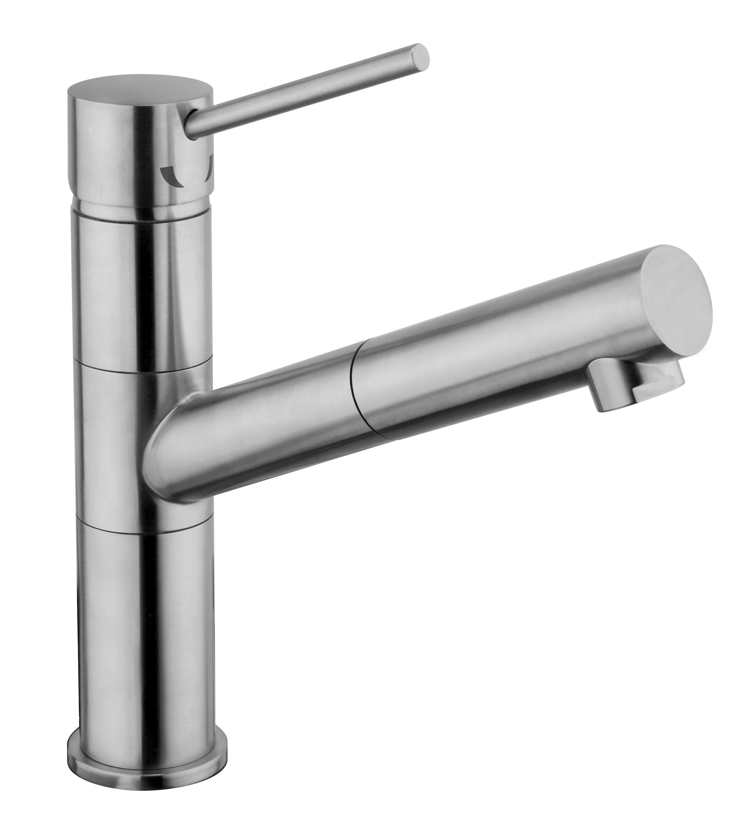 Mitigeur cuisine a douchette inox - Douchette extractible en ABS | Bricoman