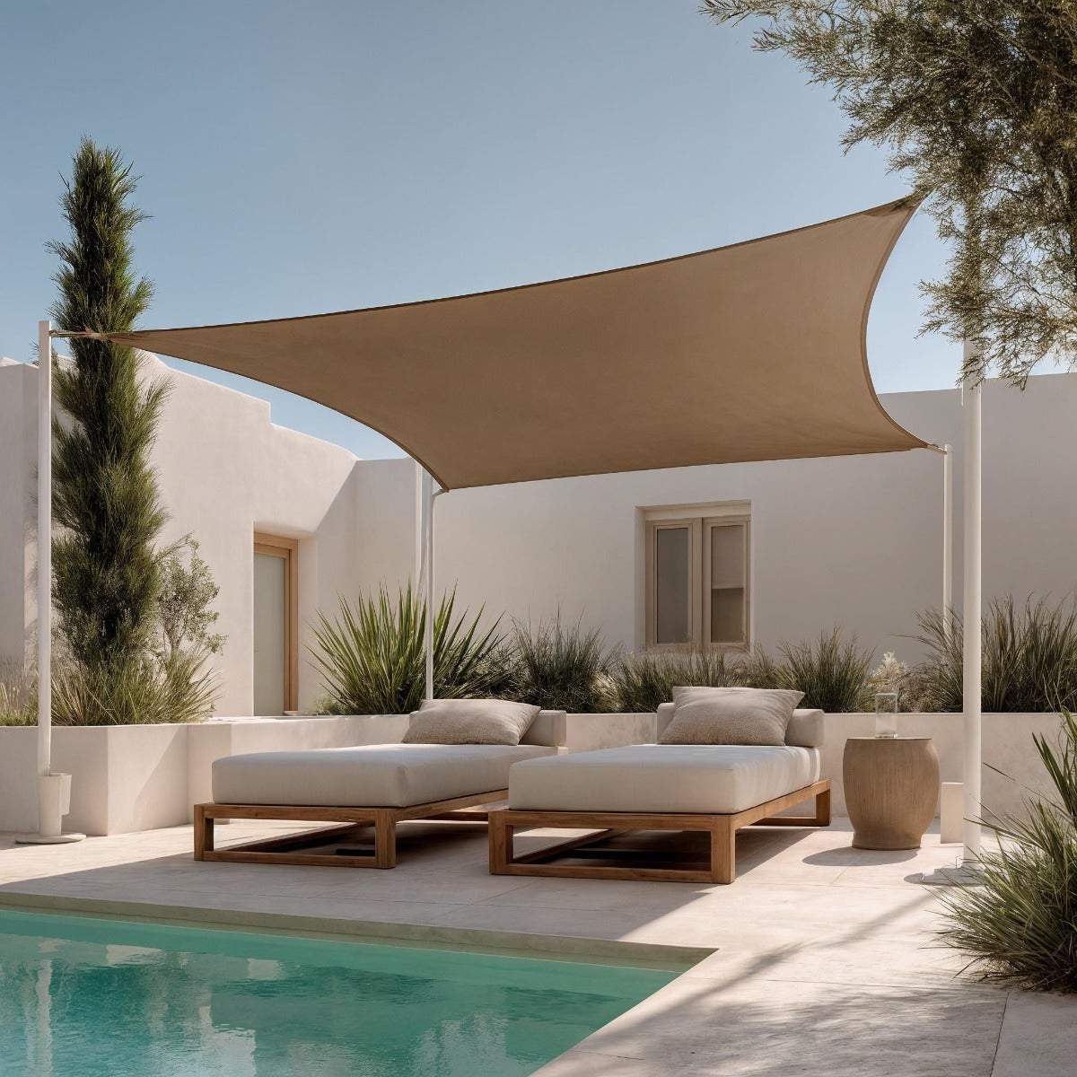 Toldo vela sunnet kit elastic cuadrada 3,4 x 3,4 m nortene | Leroy Merlin