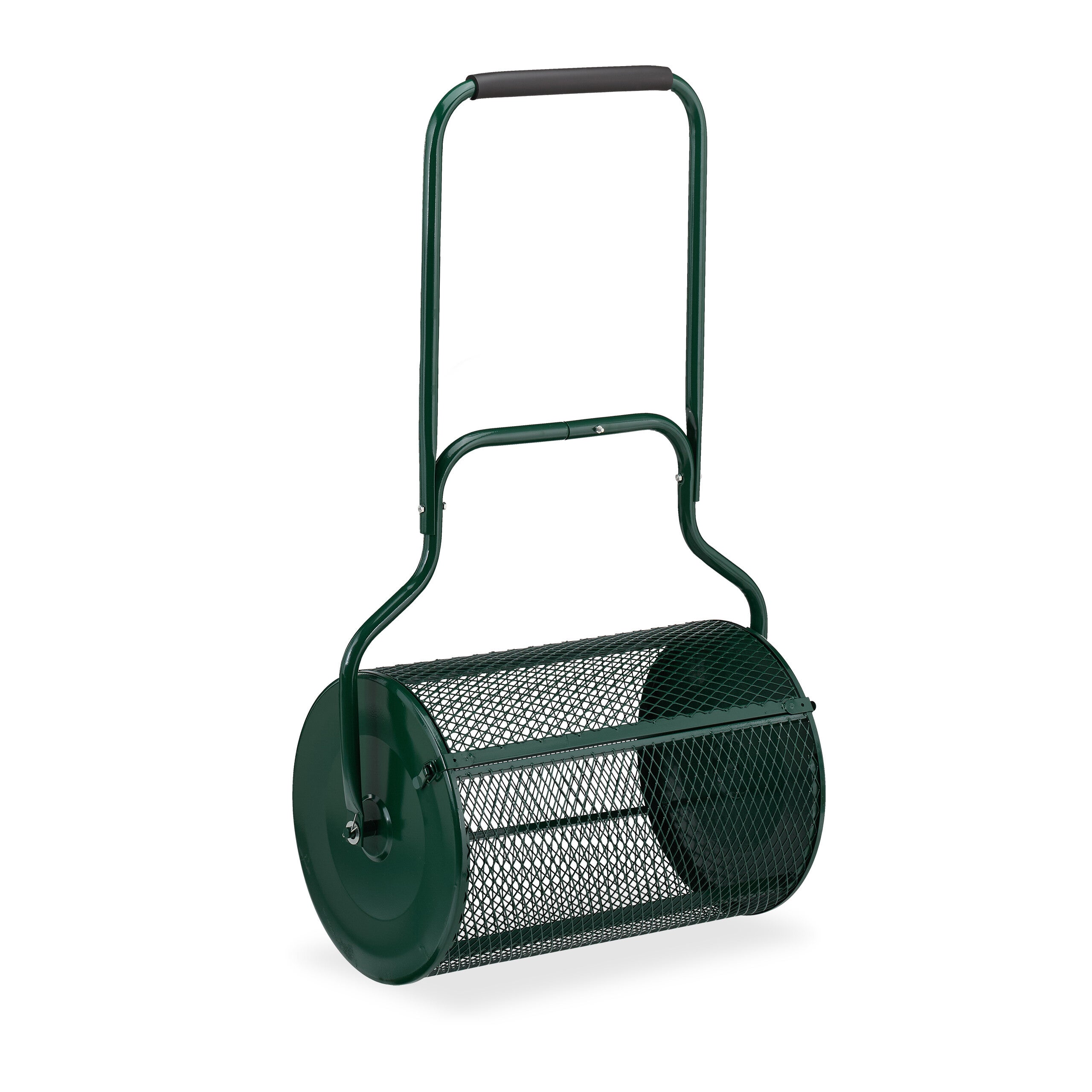 Relaxdays Rullo Spandiconcime Prato, Carrello 75 L per Semina Giardino ...