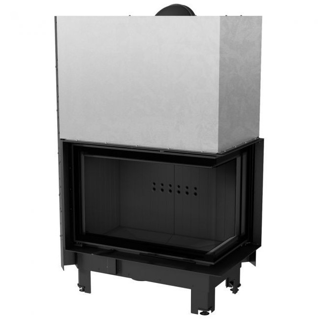 Insert cheminée MBM 10 BLACK BS vitre à droite ouverture relevable + 2 ...