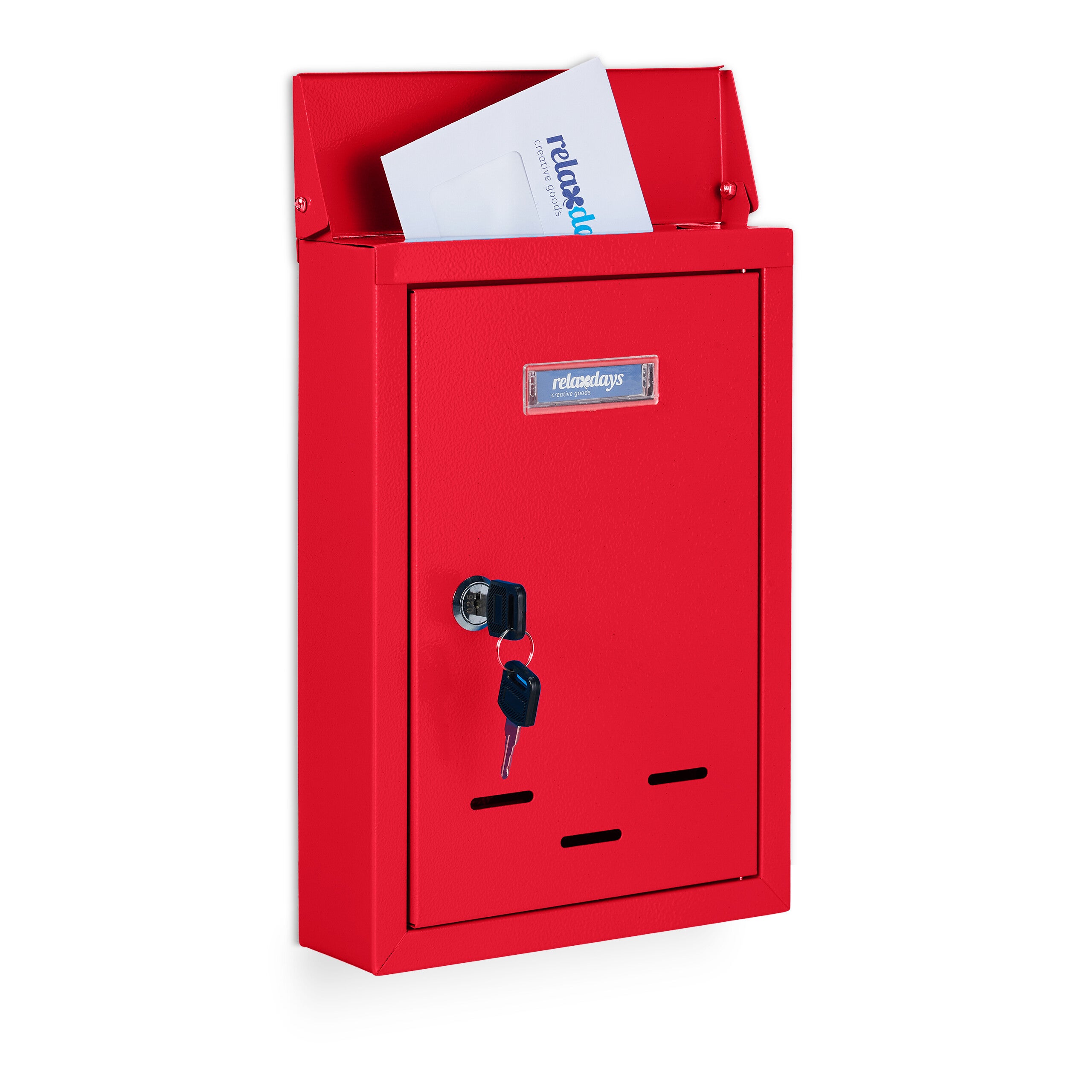 Relaxdays Letterbox with Nameplate Cassetta della Posta con Targhetta ...