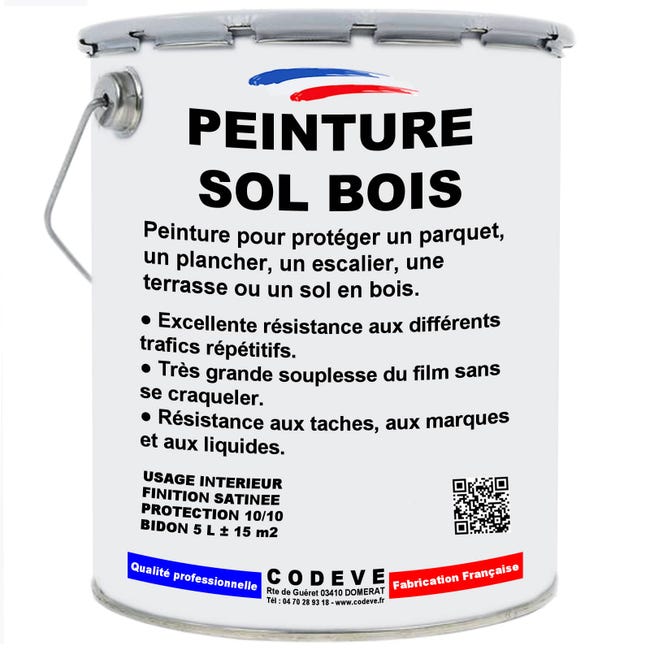 Peinture Sol Bois 4x5 L Codeve Bois Ral 3020 Rouge