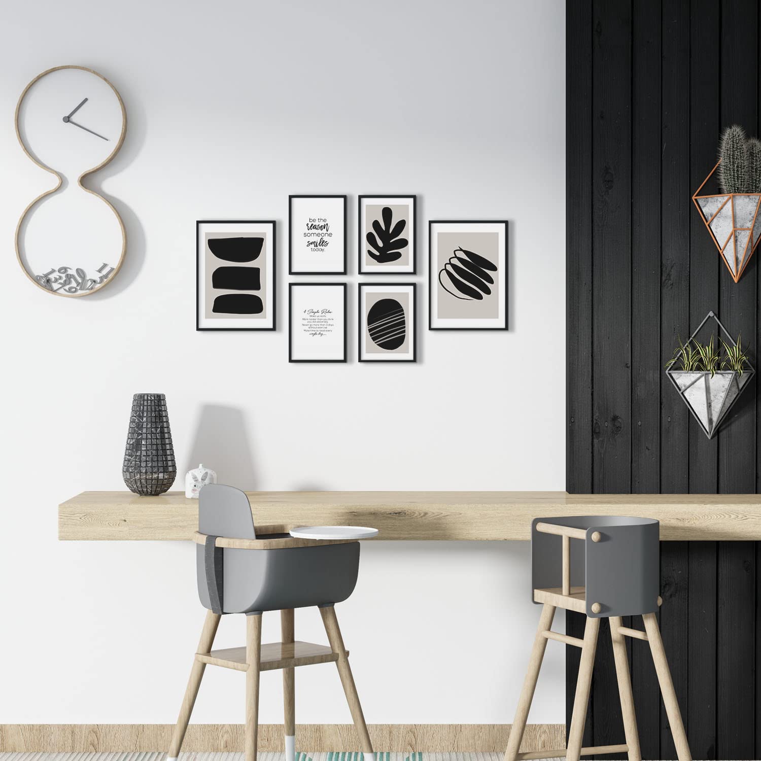 Set De 6 Posters En Blanco Y Negro. Coleccion De Láminas Con Estetica ...