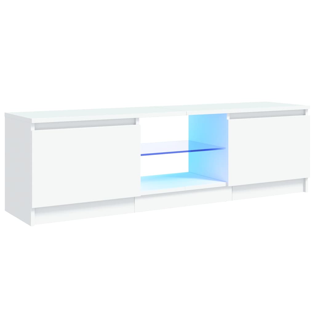 Mueble de TV con iluminación LED blanca 120x30x35,5 cm | Leroy Merlin
