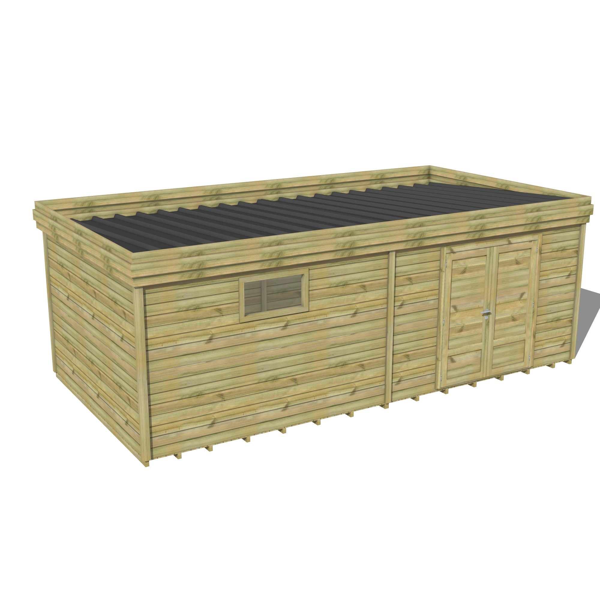 ABRI DE JARDIN bois Pin traité autoclave 27mm - 6,795x3,44m / 23,4m2 ...