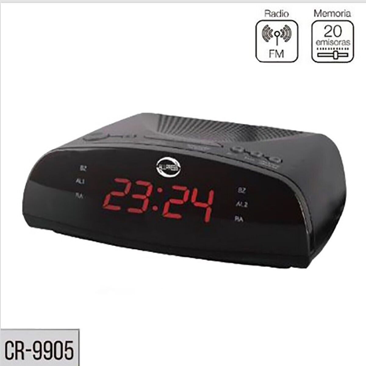 RADIO ALARMA DIGITAL PANTALLA LED RADIO RELOJ DE CABEZA FM 20 ...
