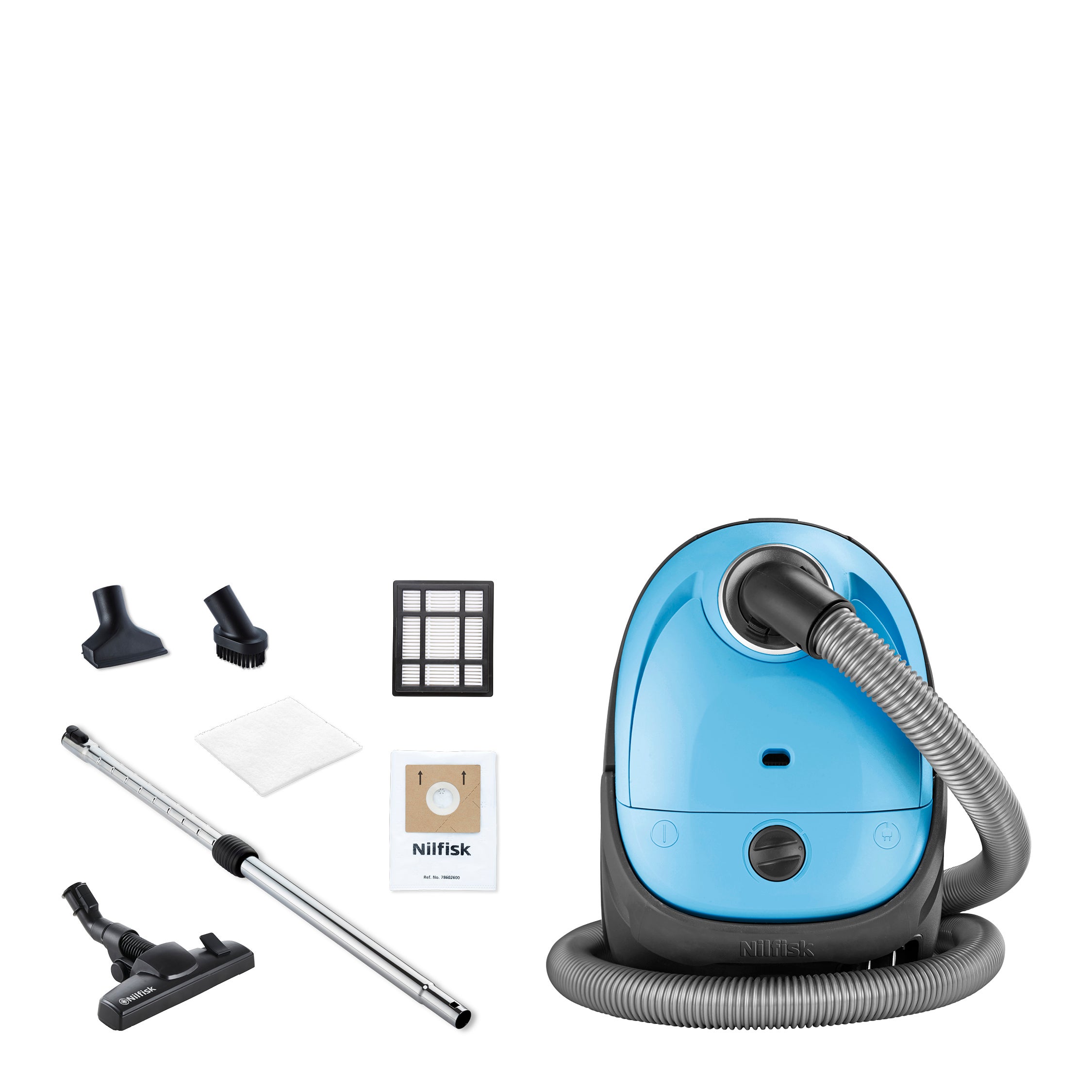 Aspirateur 750W 19kPa surface aspirée 70m2 avec 5 accessoires Bleu/Noir ...