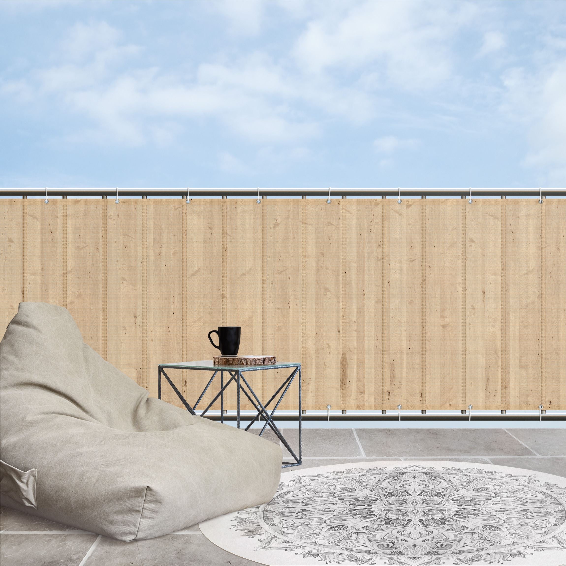 Pantalla de privacidad para balcón - Apple Birch 1000 x 130 cm | Leroy ...