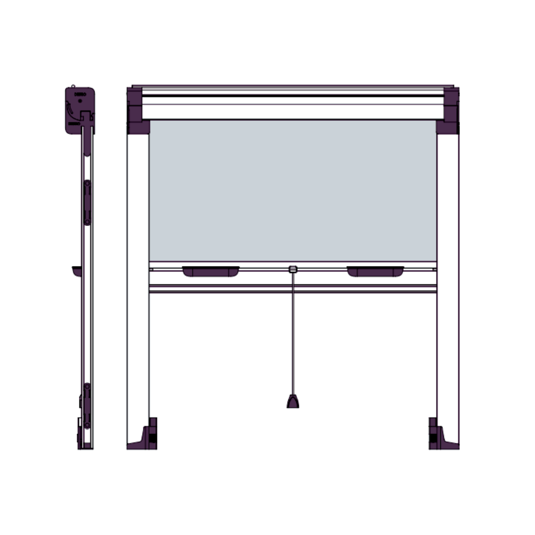 Mosquitera enrollable vertical DIY, kit de mosquitera arriba y abajo ...