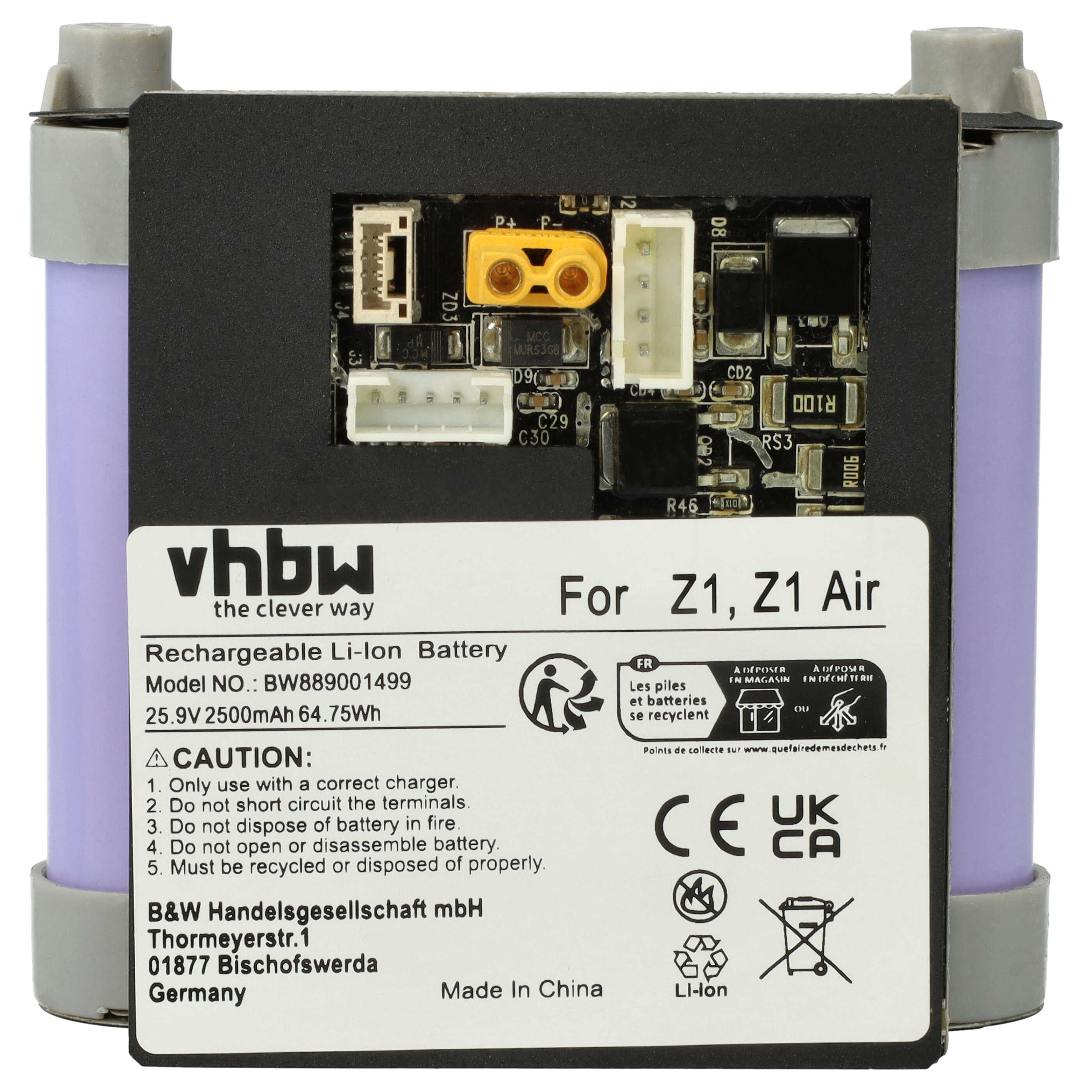 Vhbw Batería compatible con Roidmi Z1 Air XCQ15RM, XCQ05RM aspiradora ...