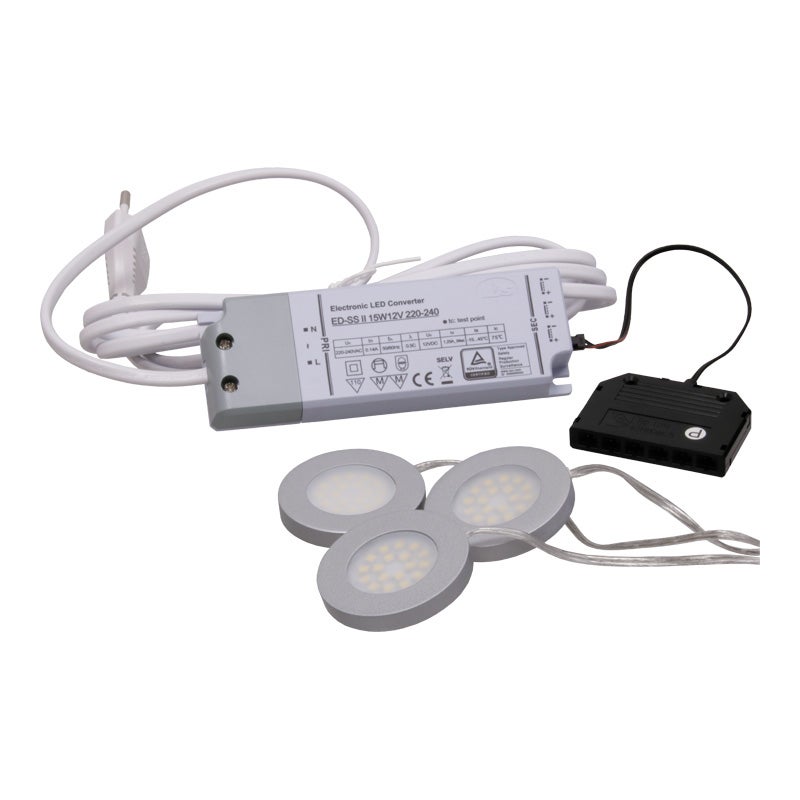 Kit 3 spots led 12v lucky rond - Type d'éclairage : LED - Température ...