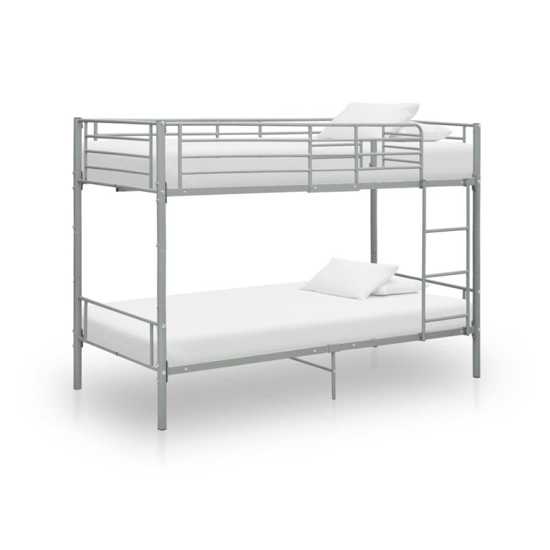Cama litera de metal gris 90x200 cm | Leroy Merlin