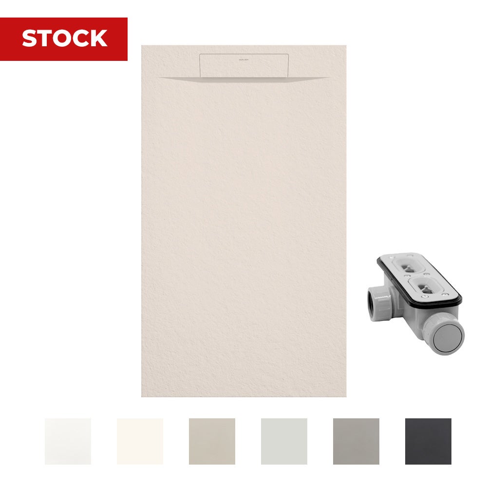 Plato de Ducha de Resina Antideslizante | Válvula Oculta + Rejilla de ...