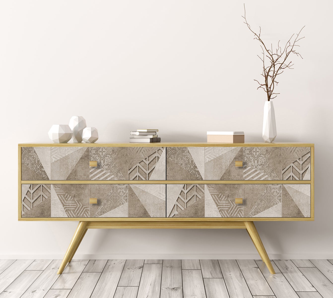 Rollo sticker Geométrico sepia 65x100 cm | Leroy Merlin