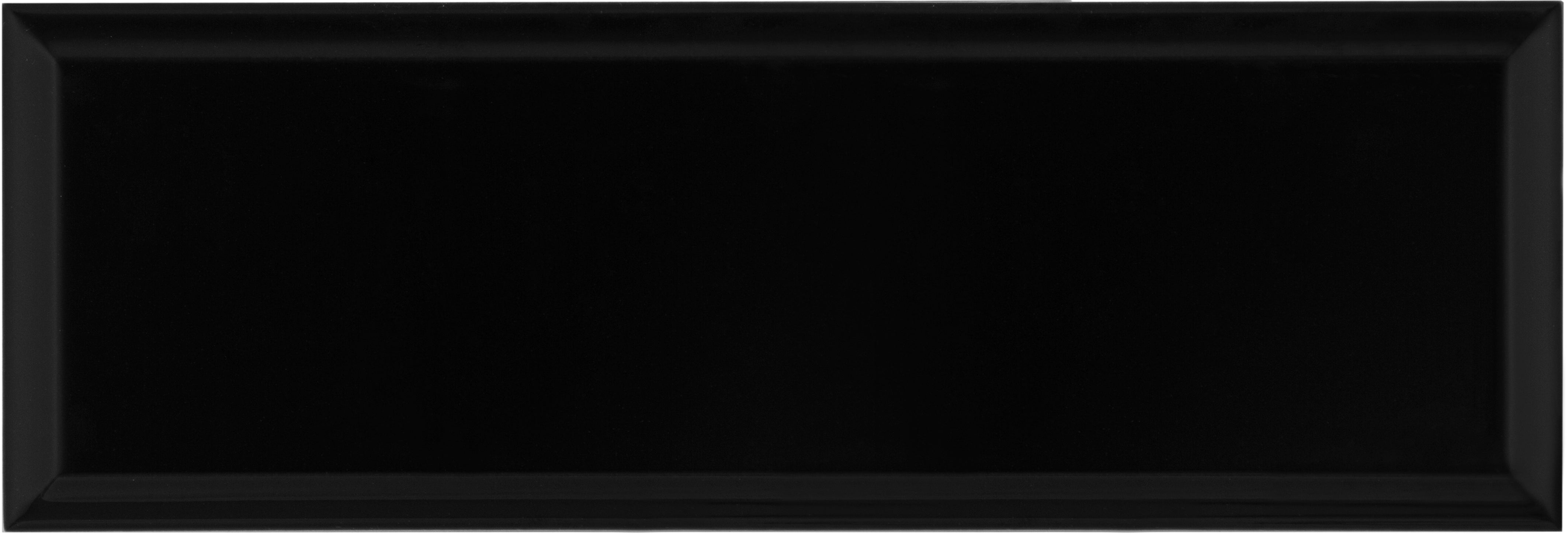 Azulejo cerámico Brillante CERAGNI BISELADO Metro Negro 150 | M10x30 ...