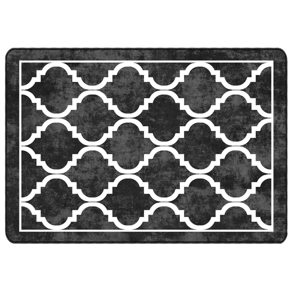 Tapis lavable noir et blanc 120x180 antidérapant | Leroy Merlin