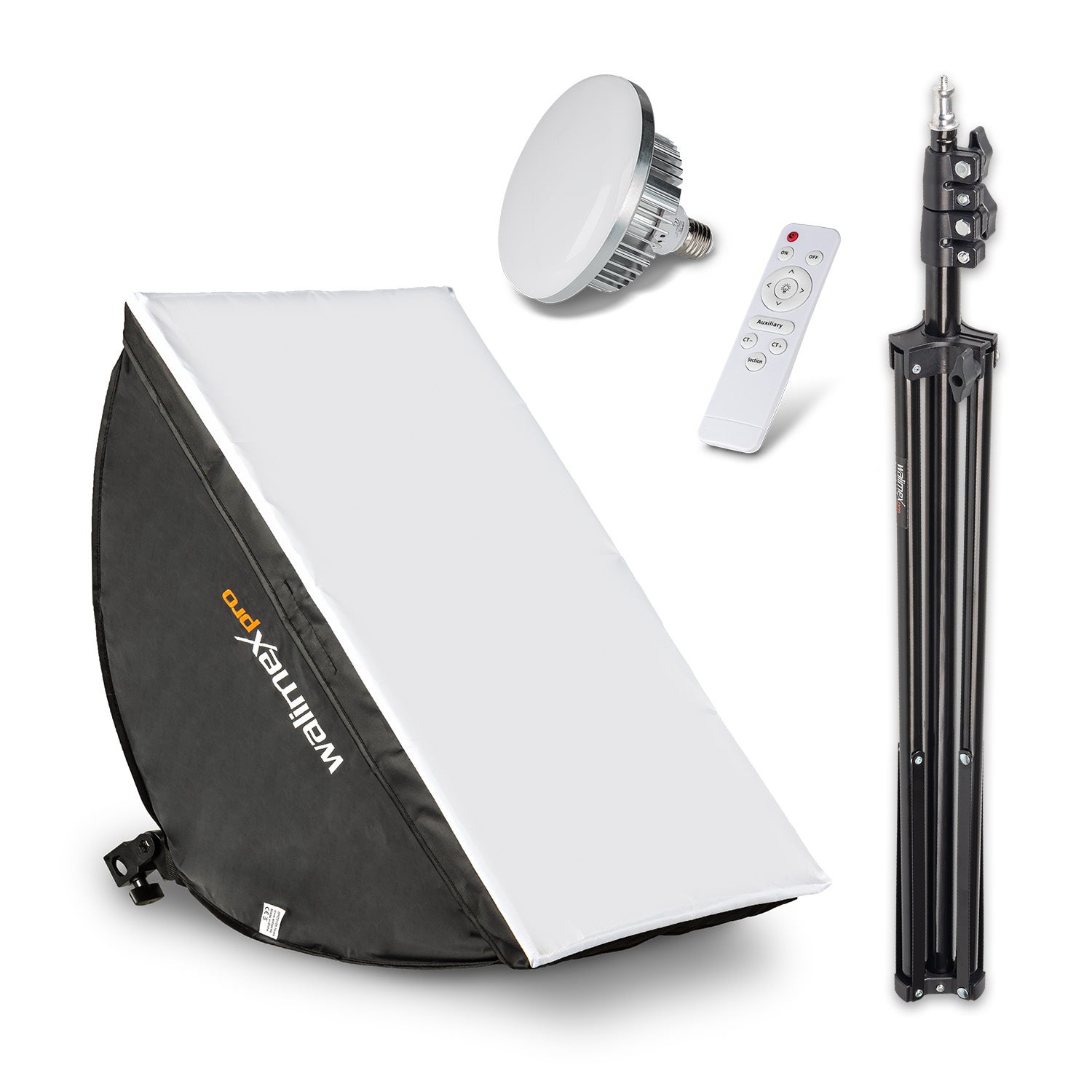 Walimex pro Softbox & Kit trépied – 40x60cm LED Bi-Color 45W, lumière ...