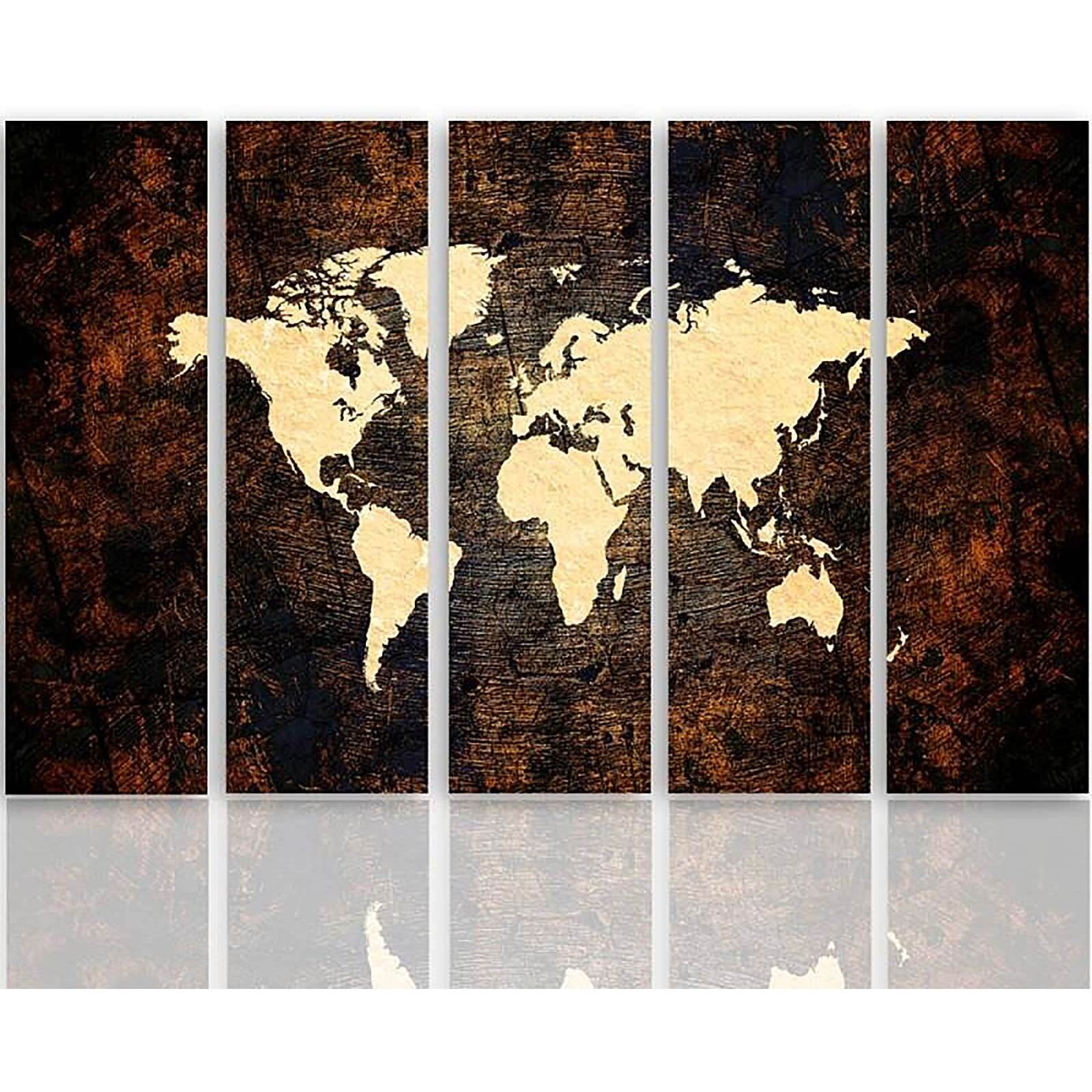 Tableau de la carte du monde sur la scène 2 - 150 x 100 cm | Leroy Merlin