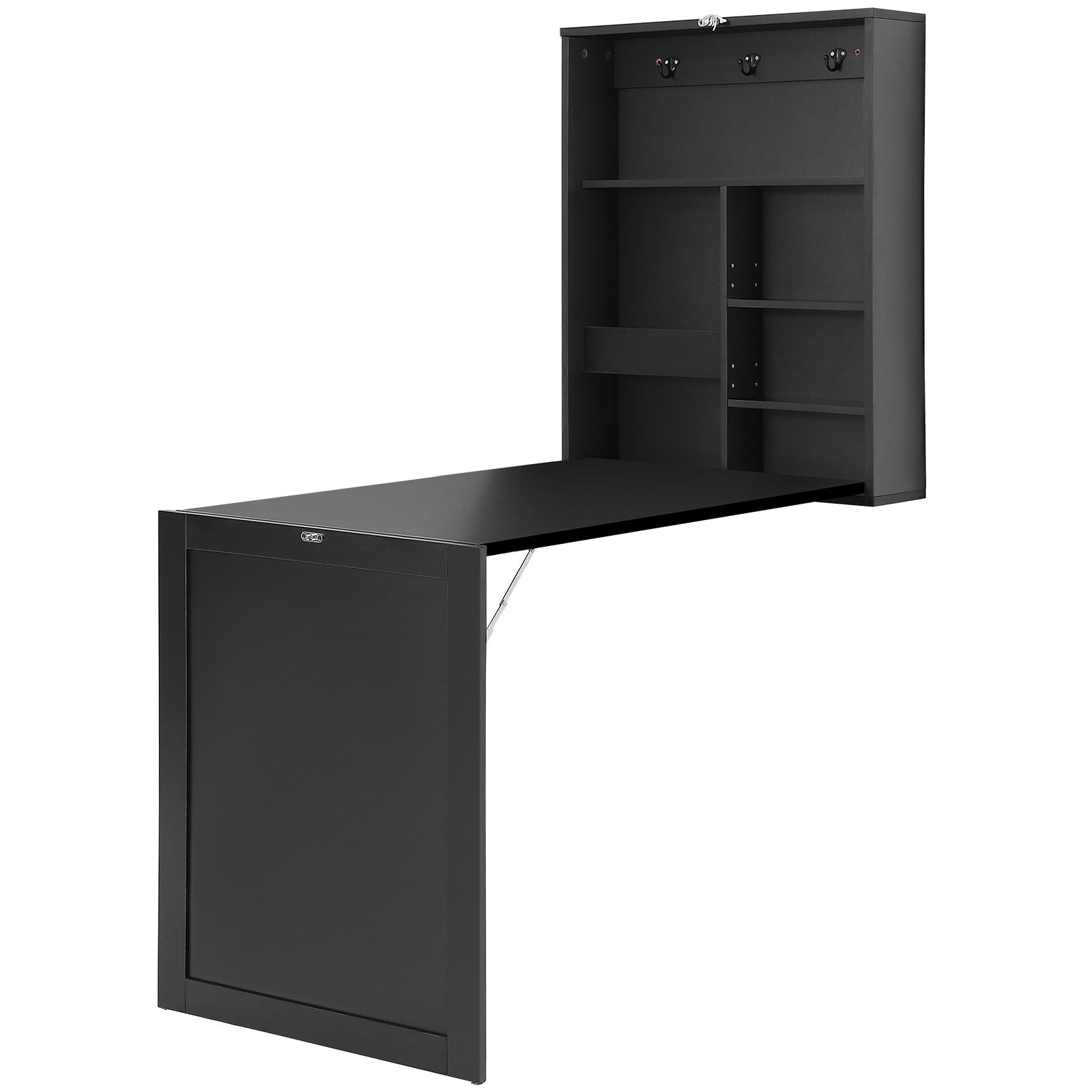 Bureau Mural Pliable Convertible SucceBuy, avec Tableau Noir, Table ...