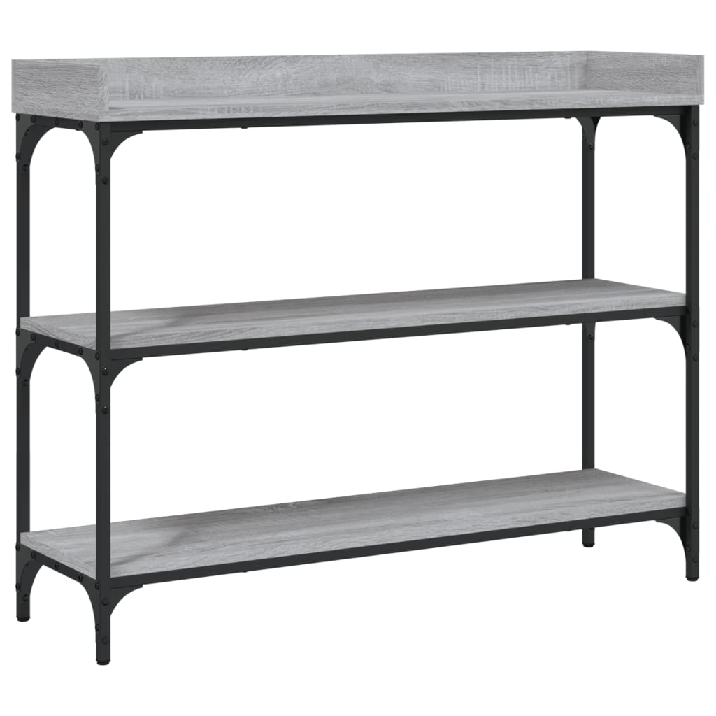 Table console avec étagères sonoma gris 100x30x80 | Leroy Merlin