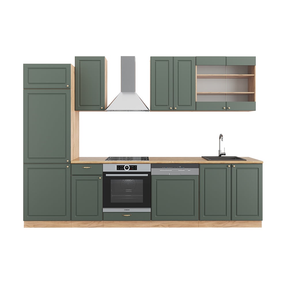 Vicco Mueble de cocina Fame-Line, Green-Gold Country/Gold Power Roble ...