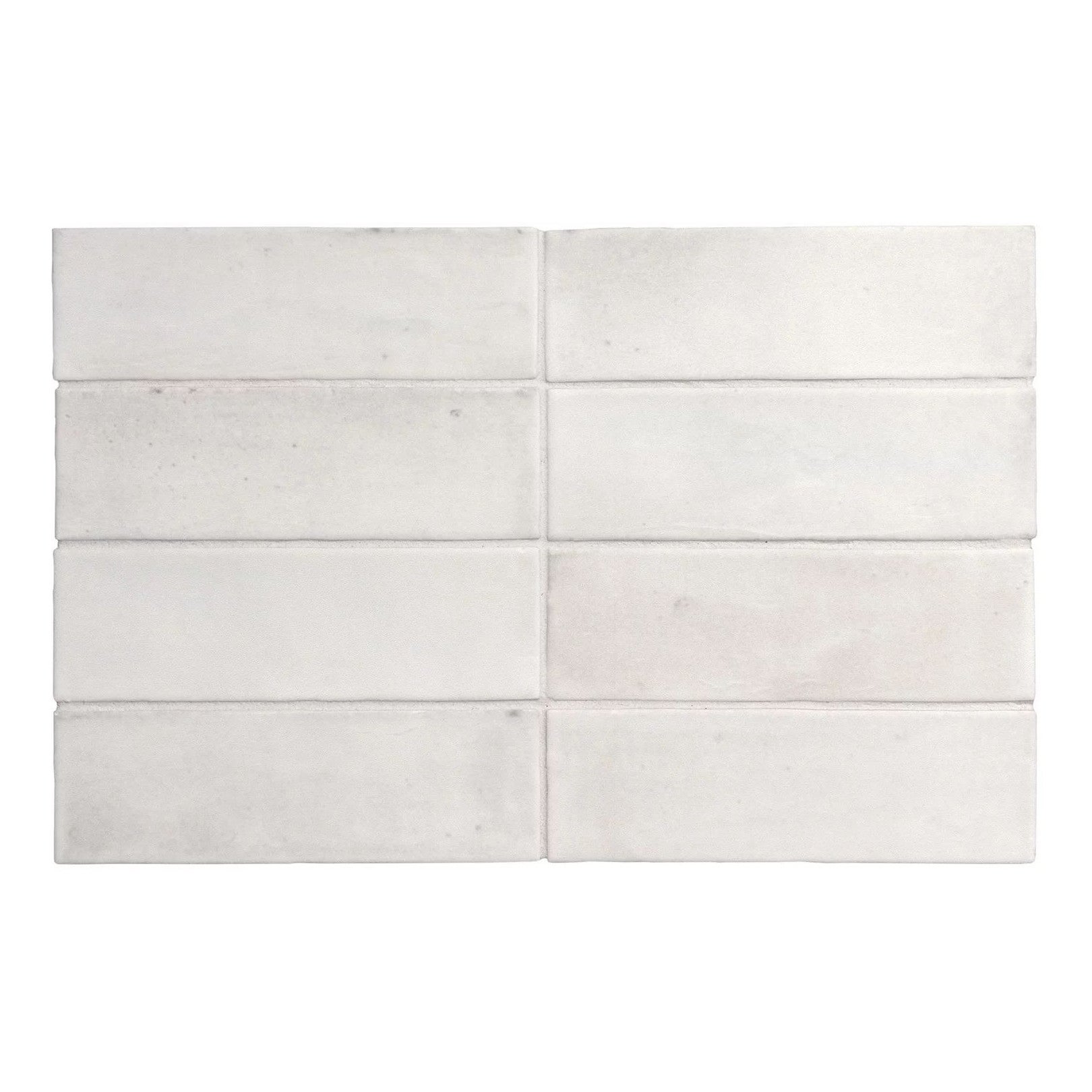 Carrelage mural faïence effet zellige COCO - 15x5 cm Blanc - Mat ...