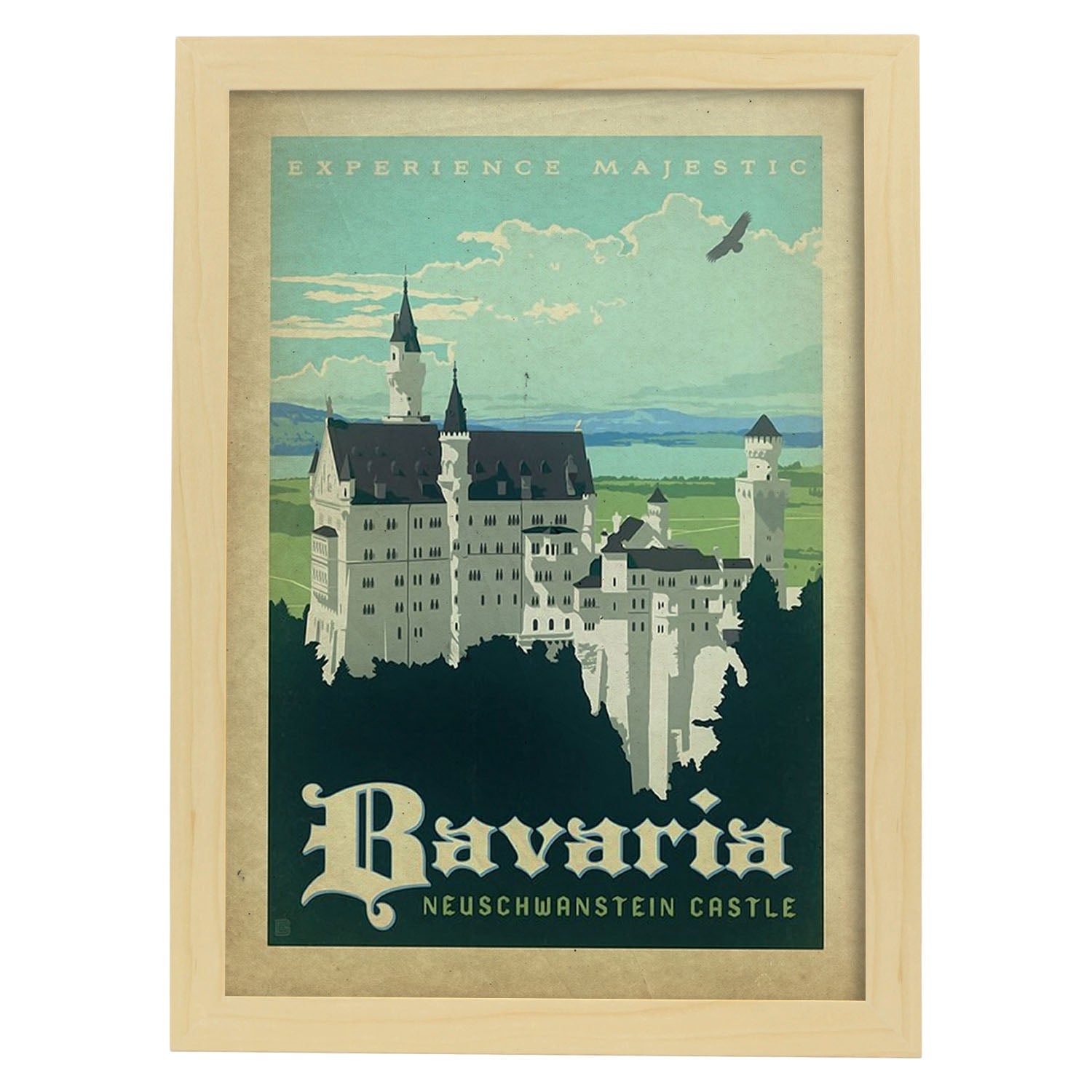 Poster Vintage De Bavaria. Con Imagenes Vintage Y De Publicidad Antigua. Marco Blanco - A3 ...