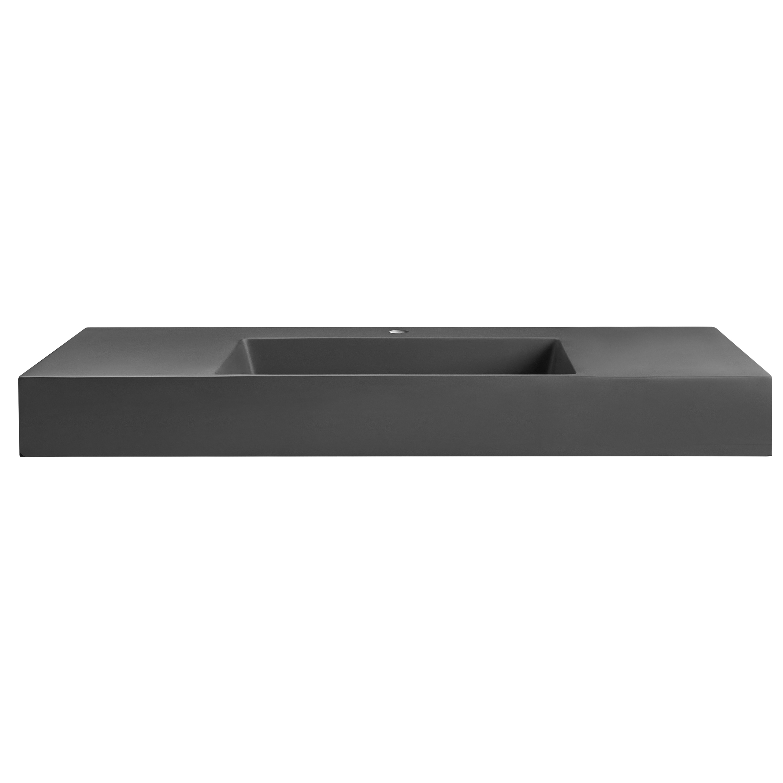 Beliani Lavabo suspendido negro 120 x 48 cm CUSCO | Leroy Merlin
