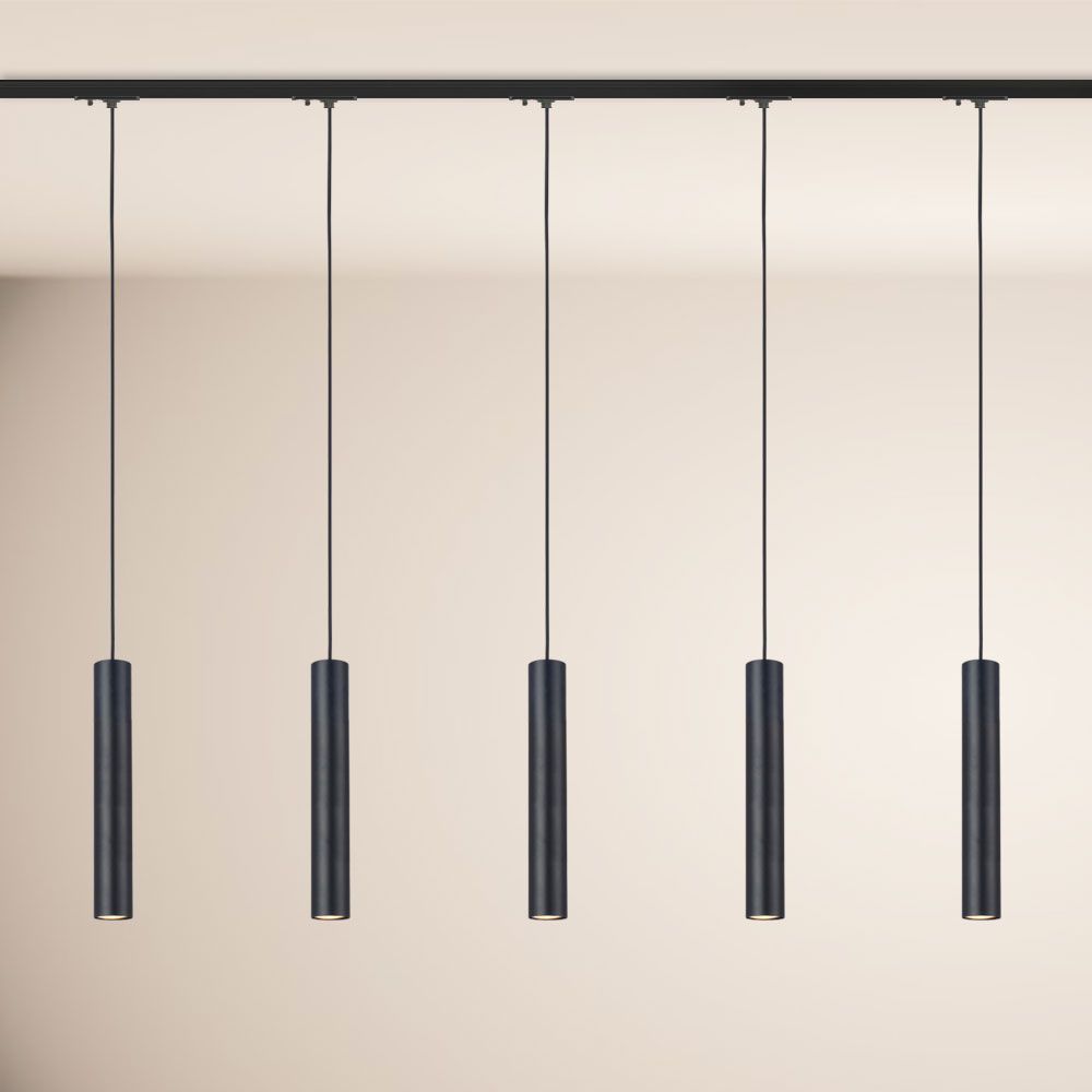 S.luce - Lámpara colgante Crutch, sistema de riel monofásico, 5 luces ...
