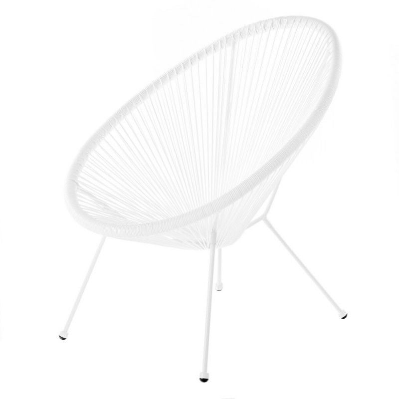 Chaise de jardin Acapulco 73 x 80 x 85 cm Blanc Rotin | Leroy Merlin
