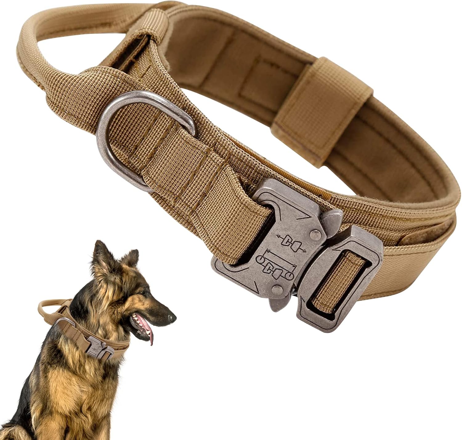 Collier de Chien Tactique, Collier Réglable en Nylon avec , Laisse de ...