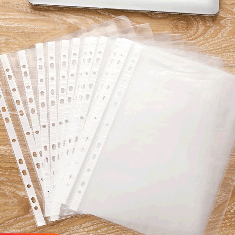 Carpeta de archivos transparente con 11 agujeros y cuadrícula | Leroy ...