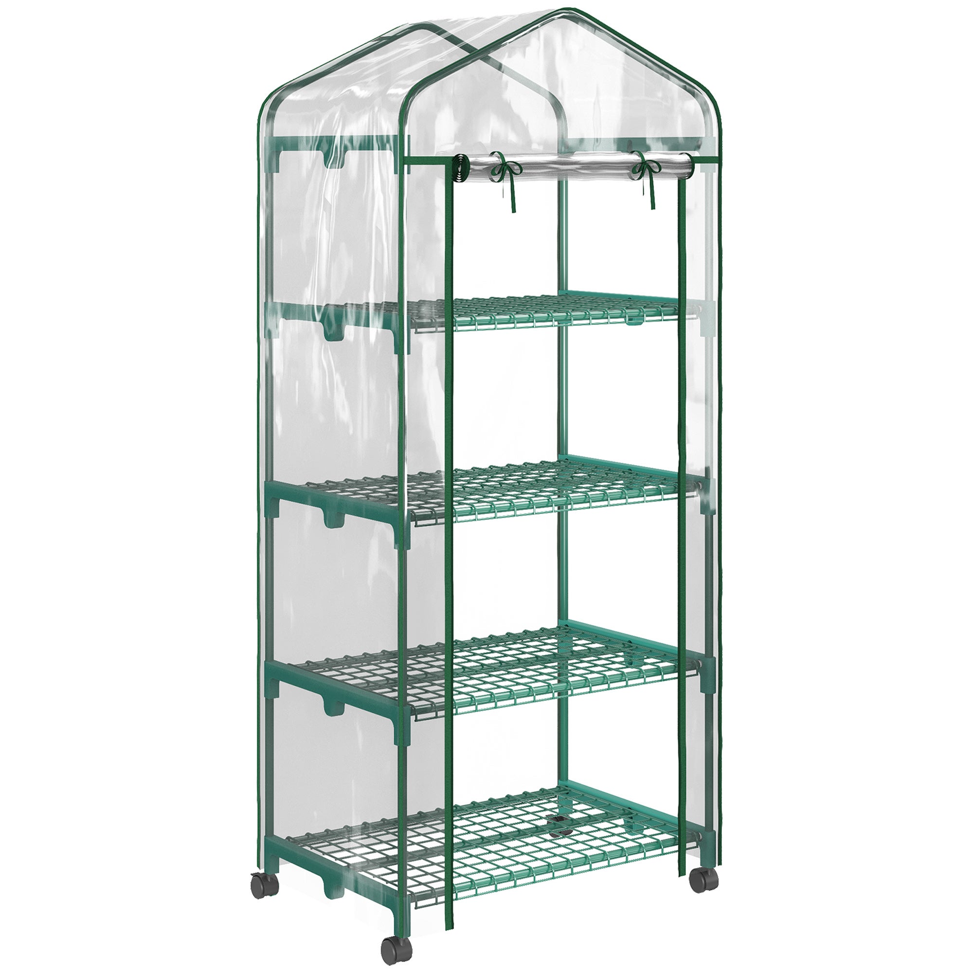 Serre de jardin 4 niveaux PVC Outsunny | Leroy Merlin