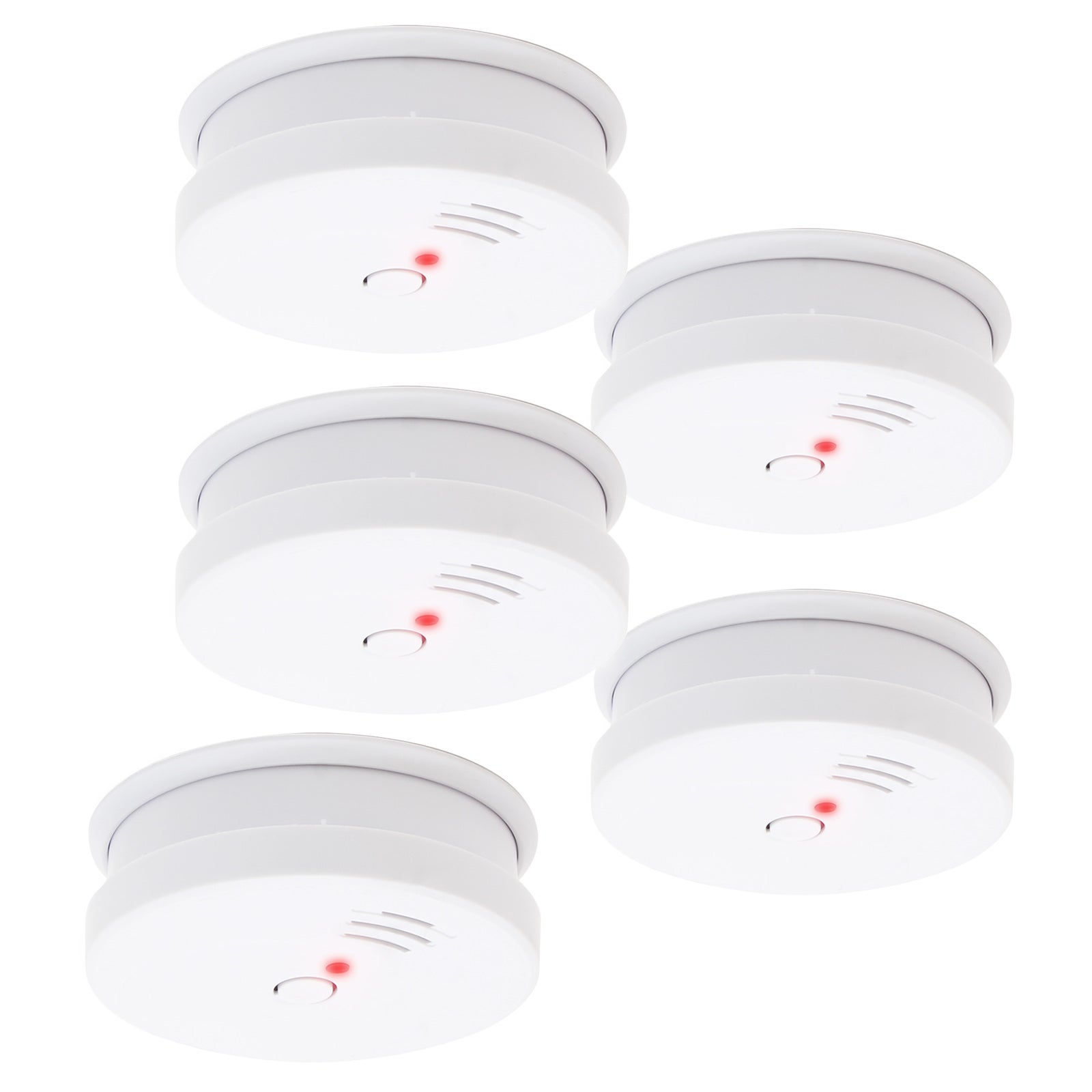 5x Detector de humo con batería 9V y volumen de alequipo de combate de ...