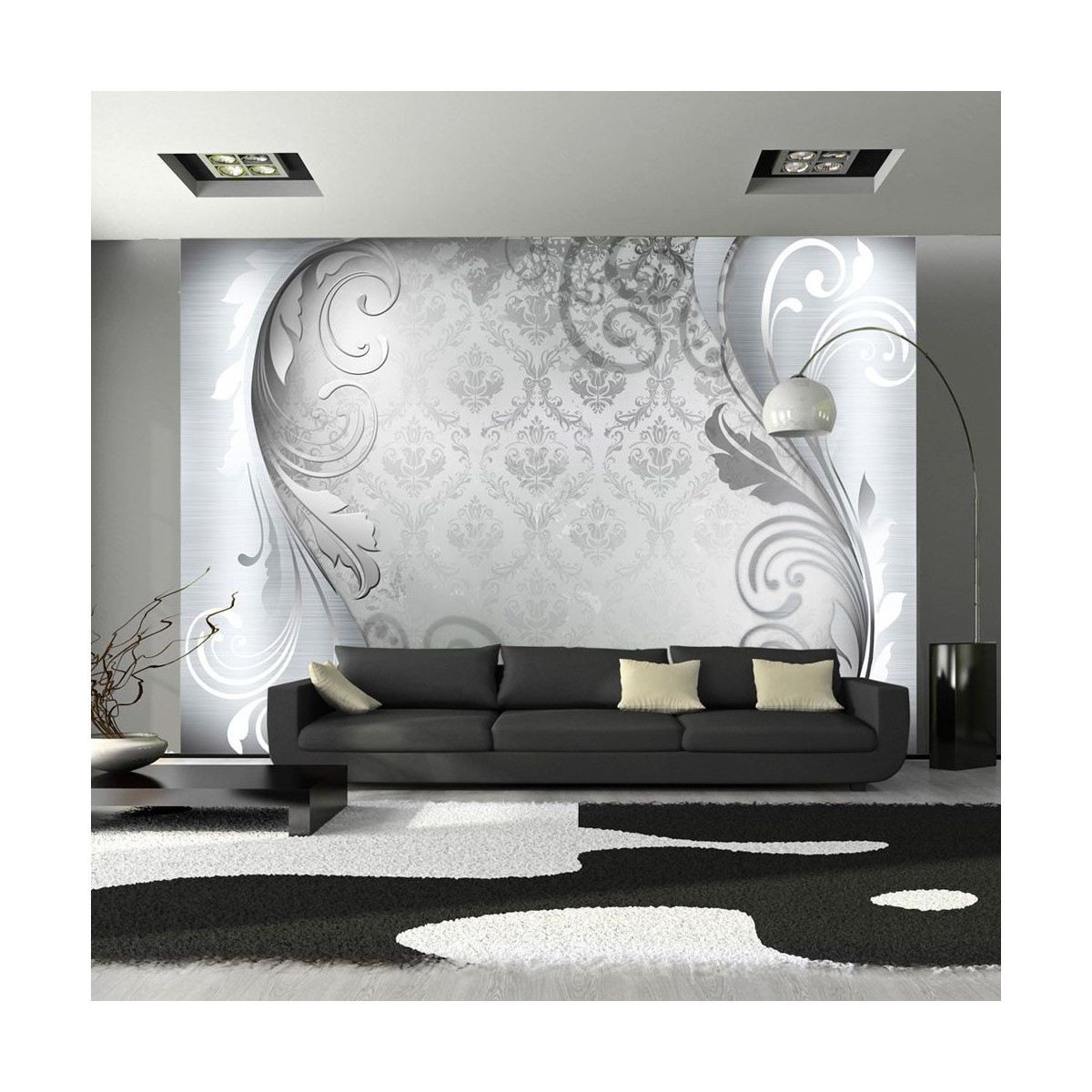 Papier Peint "Gray Ornament" 70 x 100 cm | Leroy Merlin