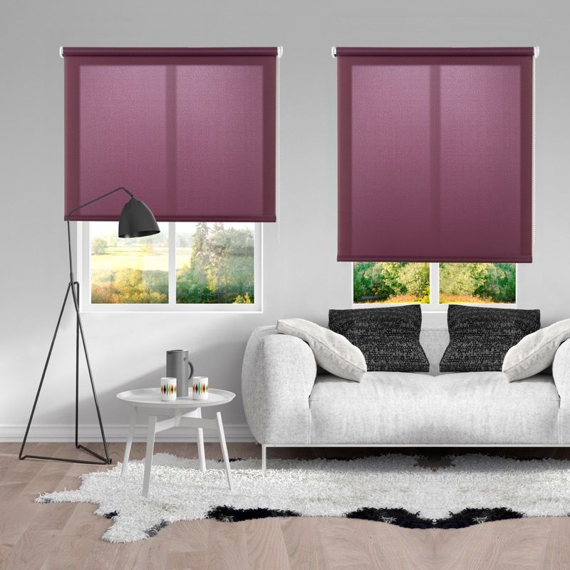 Store Enrouleur Tamisant ROLL-UP Lie de vin 80x250cm | Leroy Merlin