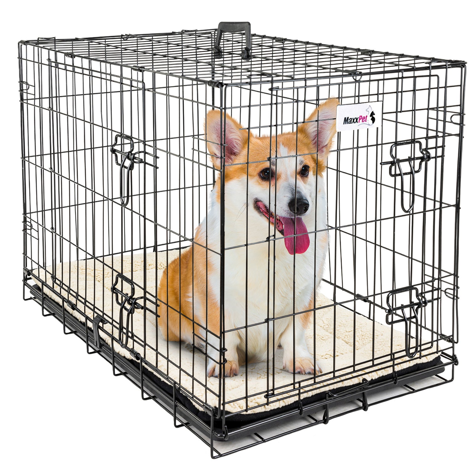 MaxxPet Cage pour Chien 61x43x48 cm - Avec Coussin - Avec poignée ...