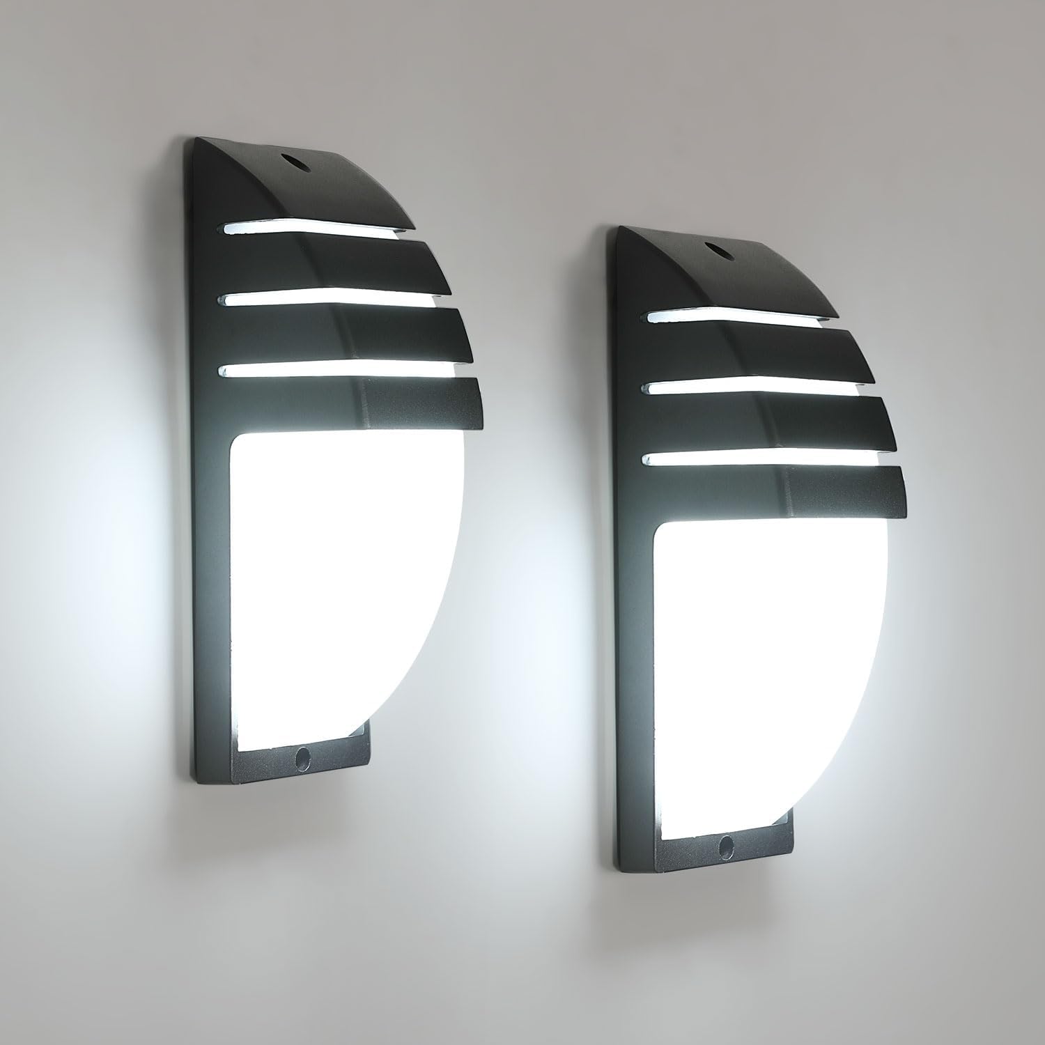 Paquete de 2 luces de pared de 6 W, luz LED de pared para exterior e ...