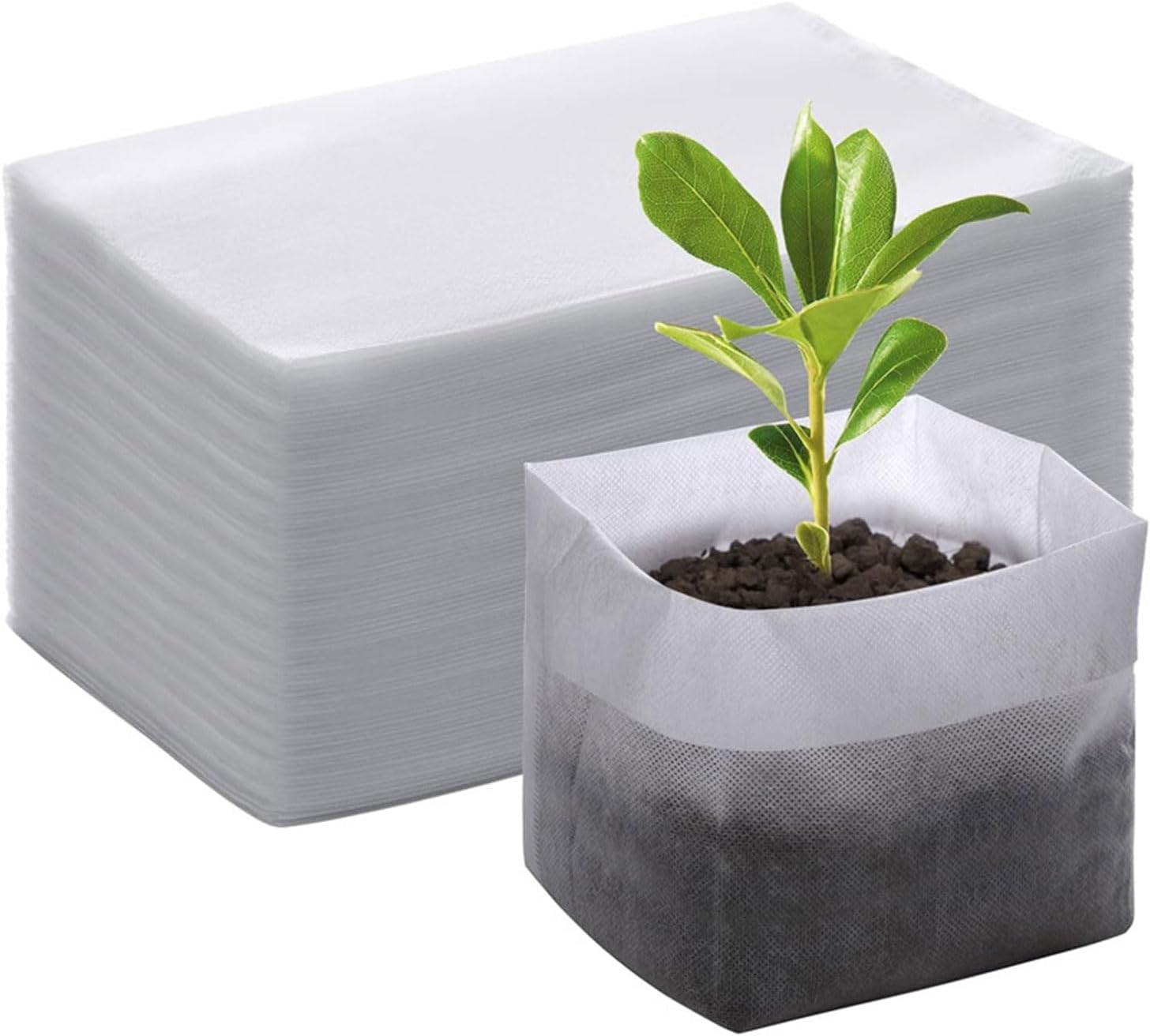 Lot de 100 sacs de semis d'intérieur en tissu non tissé pour pépinière ...