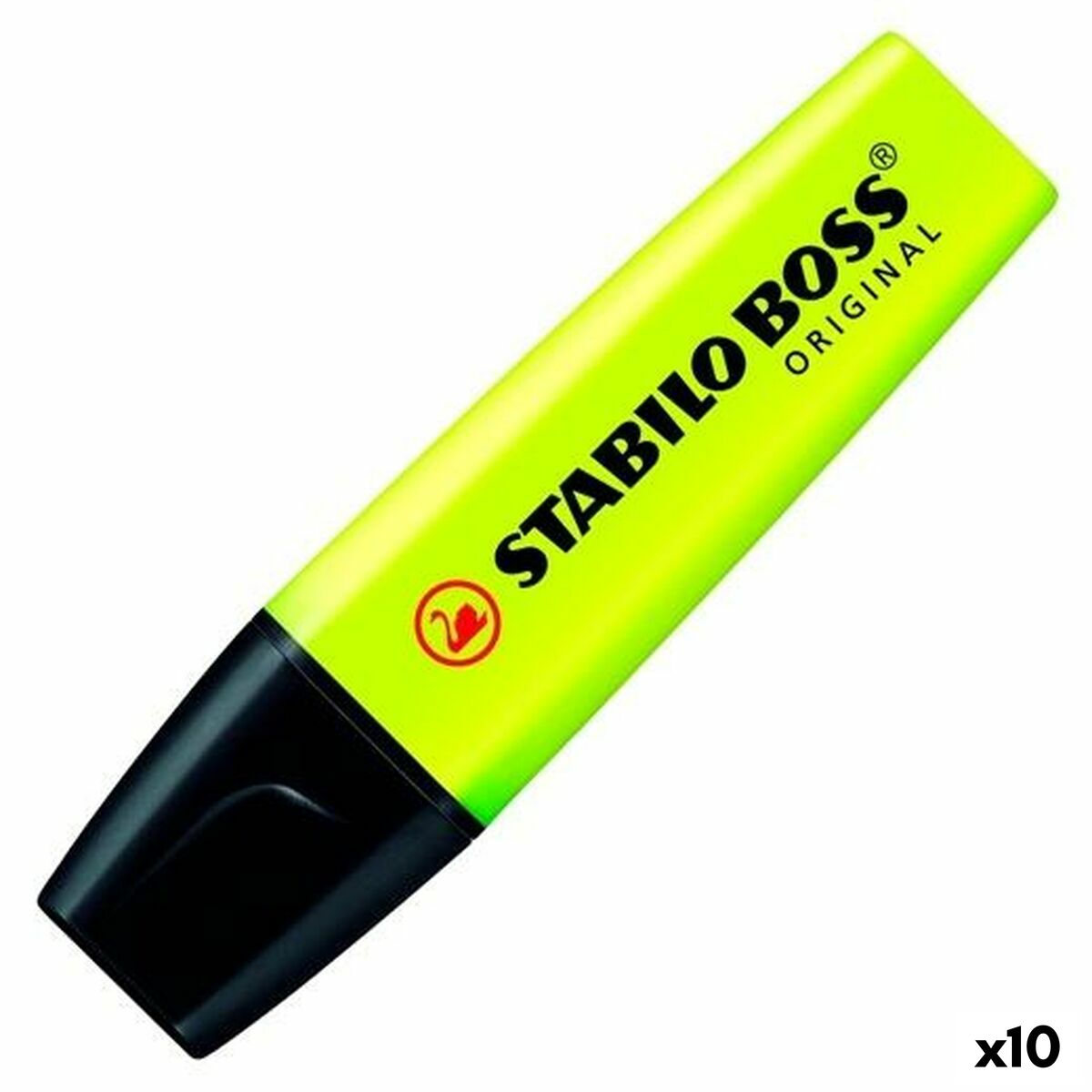 Marqueur fluorescent Stabilo Boss Jaune Multicouleur 10 Pièces (10 ...