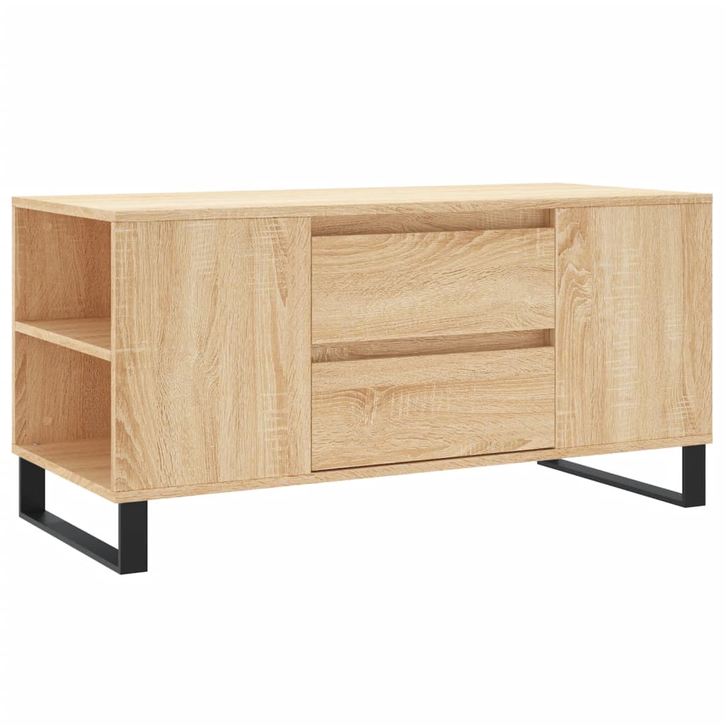 Mesa de centro madera de ingeniería roble Sonoma 102x44,5x50 cm | Leroy ...