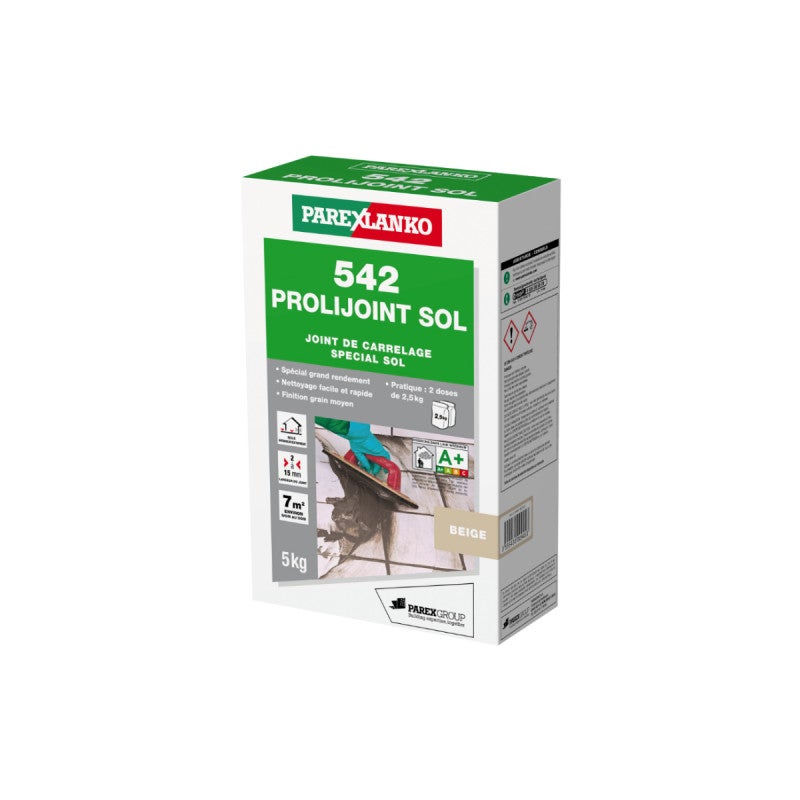 Joint carrelage PAREXLANKO 542 Prolijoint Sol - Beige - 5 kg ...