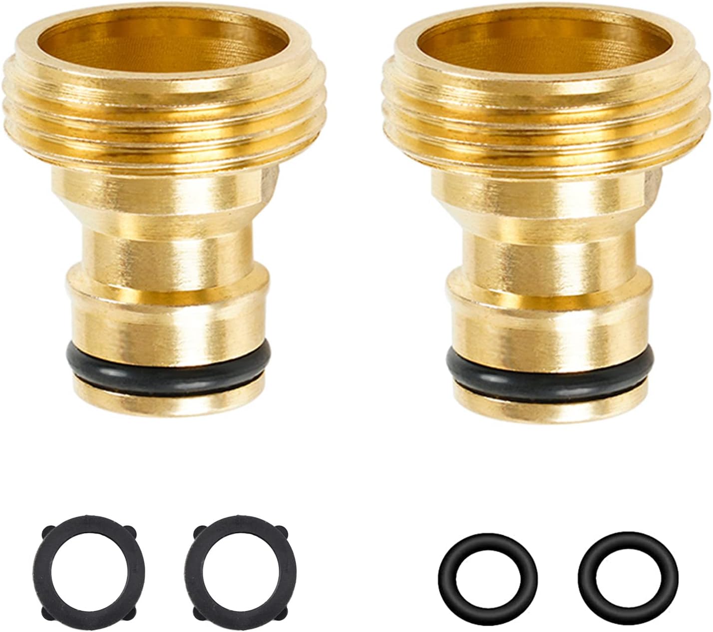 (Lot de 2) Connecteur rapide en laiton 3/4 pouce Filetage Melle, connecteur rapide de tuyau d ...