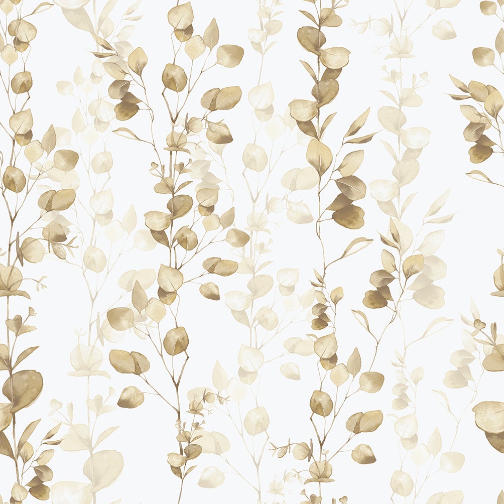 662-2 Papier peint intissé autocollant Eucalyptus ocre clair 53x600 cm ...