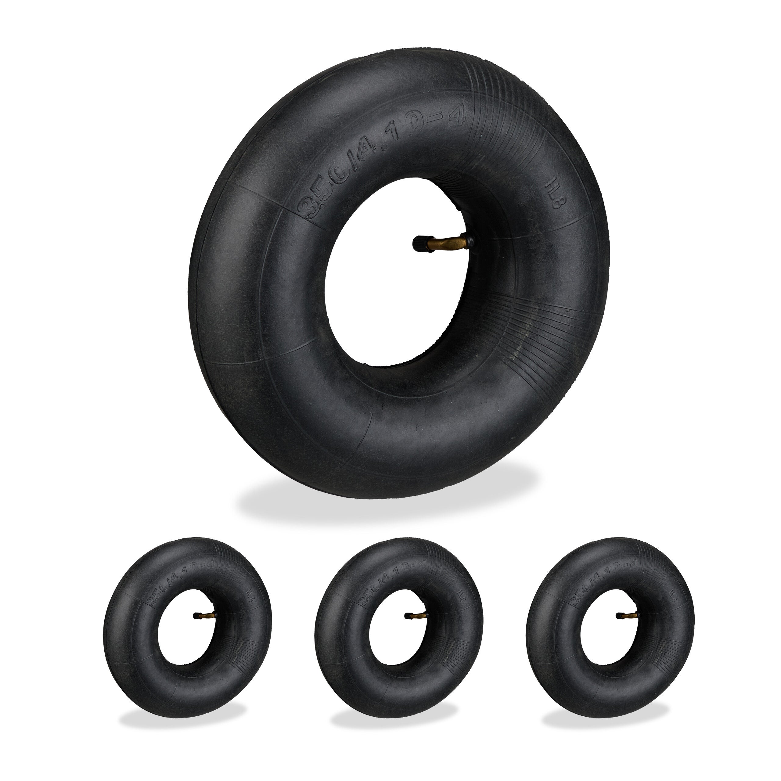 Relaxdays Chambre à air 3.50-4, lot de 4, pour diable, chariot de ...