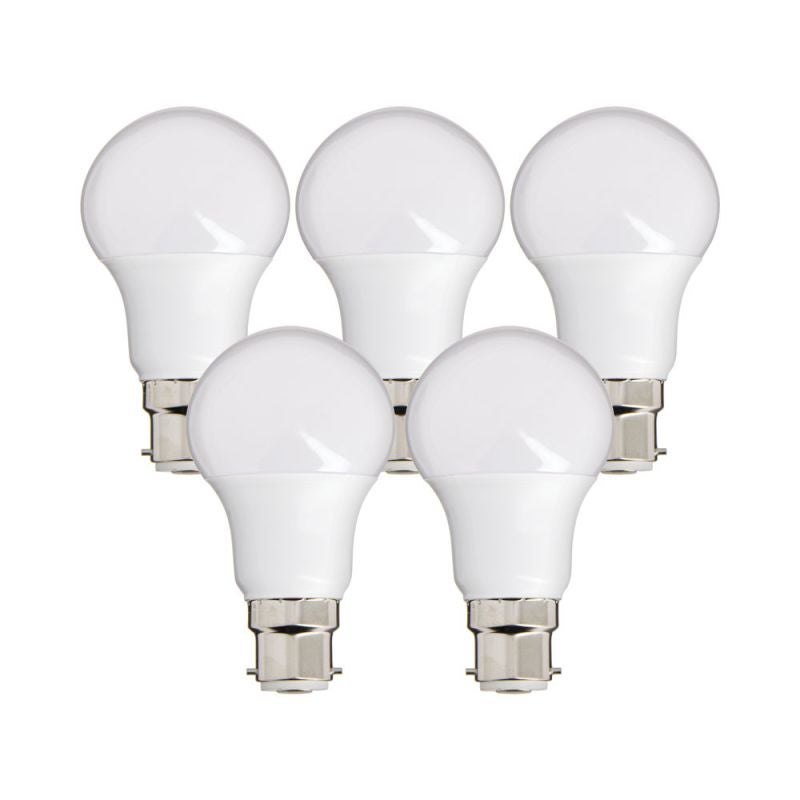 Xanlite - Lot de 5 ampoules LED culot B22, conso. 9W (équivalent 60W ...