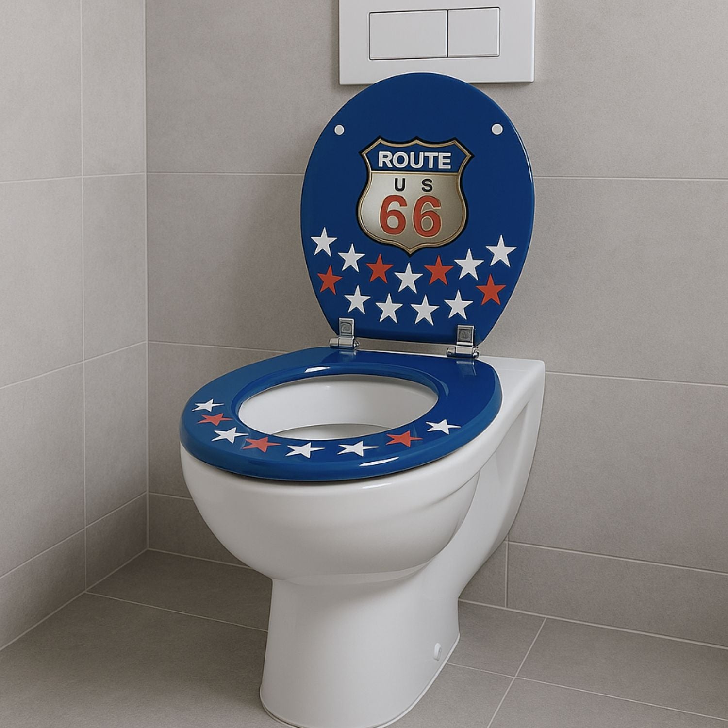 Sedile wc copri vater universale frizionato fantasia in mdf con ...