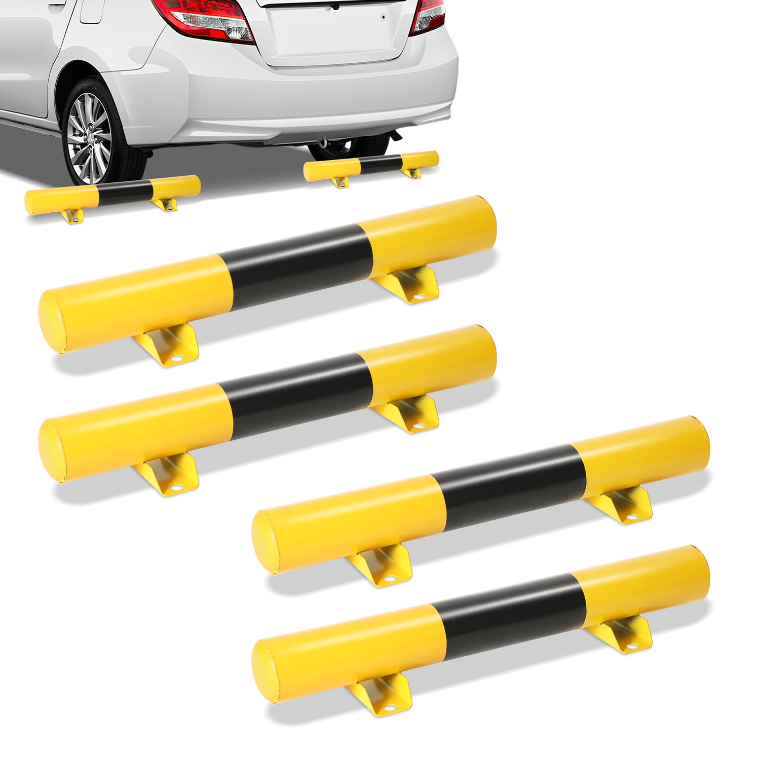 4X Arrêt de roue réflecteurs Bandes réfléchissantes Seuil de ...