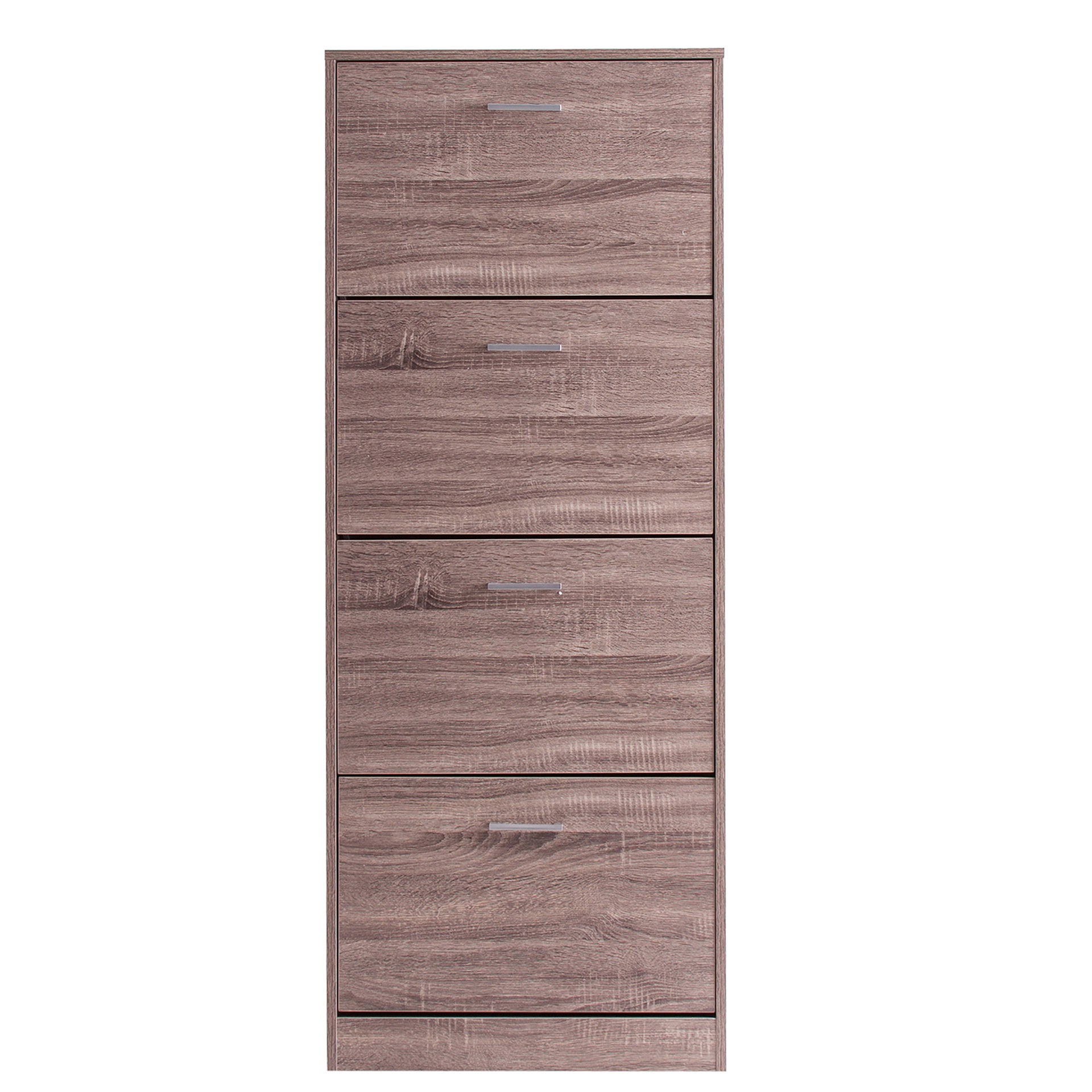 Zapatero de madera dm en color marrón de 60x24x153cm | Leroy Merlin