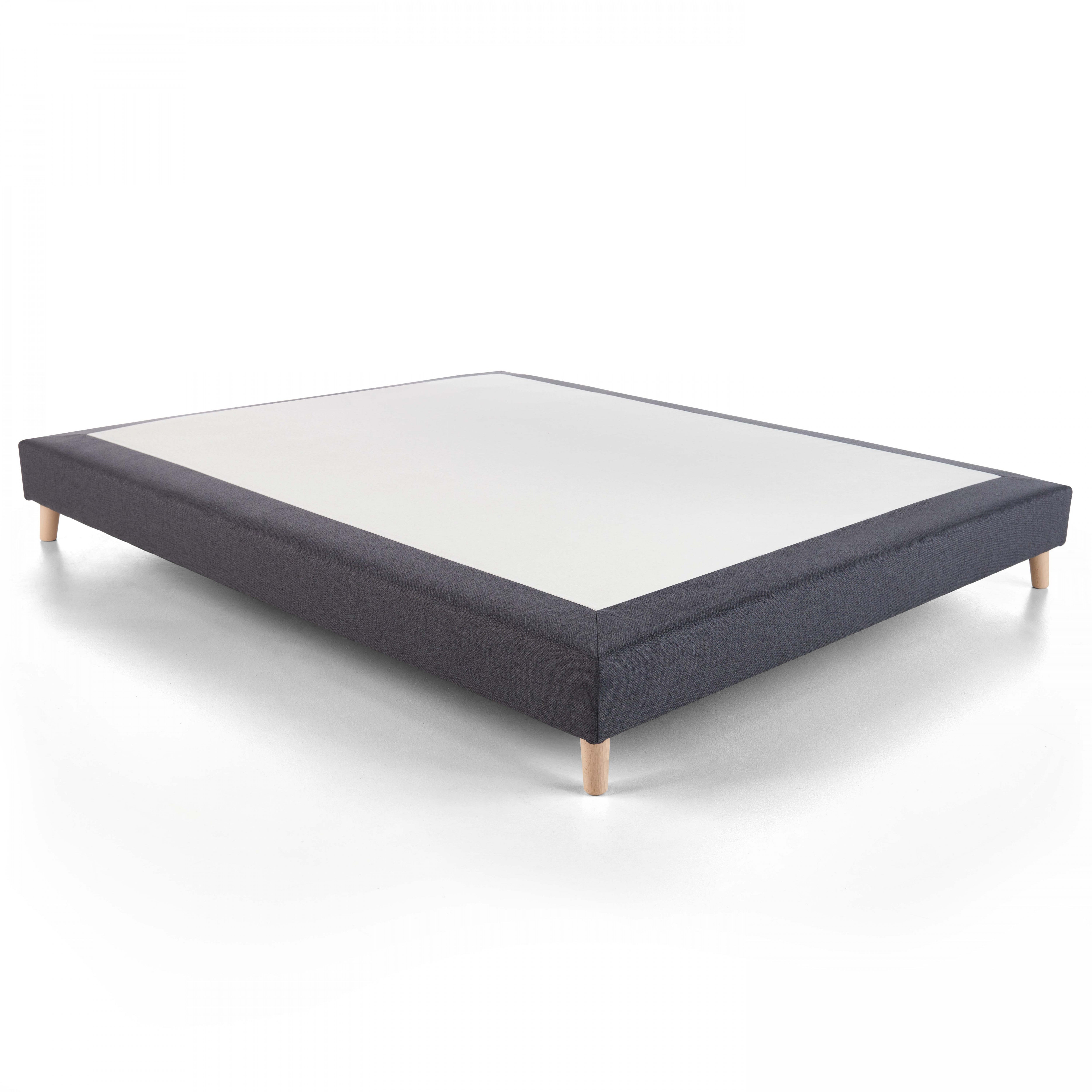 Sommier à lattes actives en bois massif noir 160 x 200 cm | Leroy Merlin